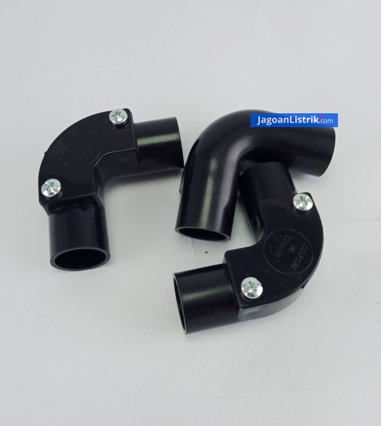 Elbow/Knee Clipsal Hitam 20 mm | JagoanListrik.com